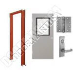 Welded Frame & Hollow Metal Door with Vision Lite Mortise Unit